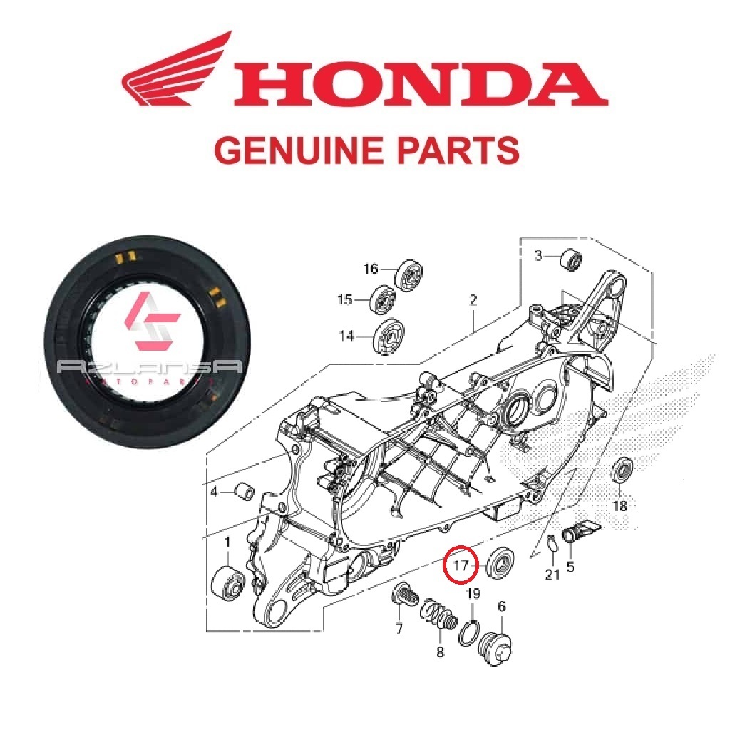 Oil Seal 26x45x6 ( 91202-K97-T01 ) ADV 150, ADV 160, PCX, PCX 160 & Vario 160 💯 Honda Original ...