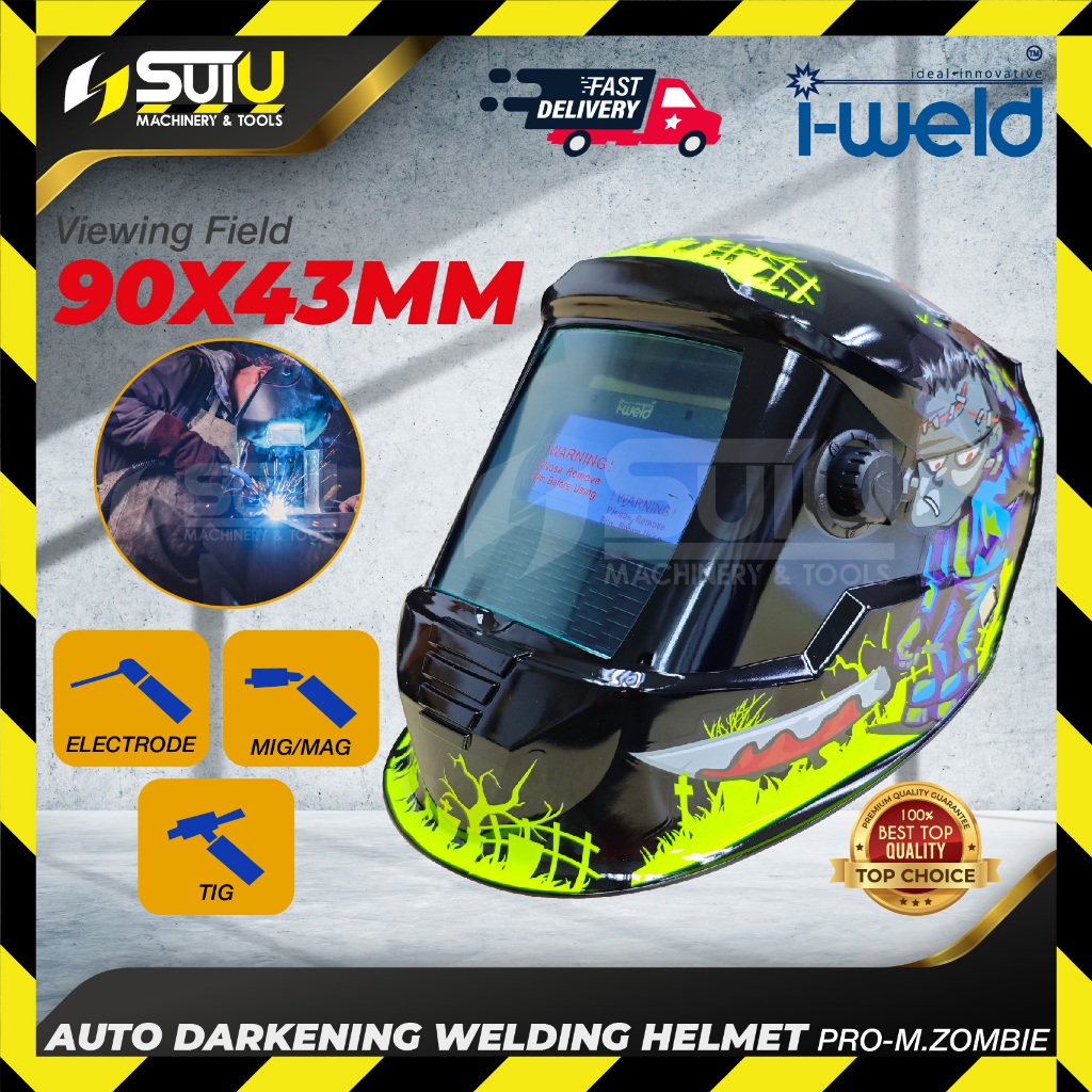I-WELD PRO-M.ZOMBIE / PROMZOMBIE Topi Kimpalan Auto Gelap / Auto ...