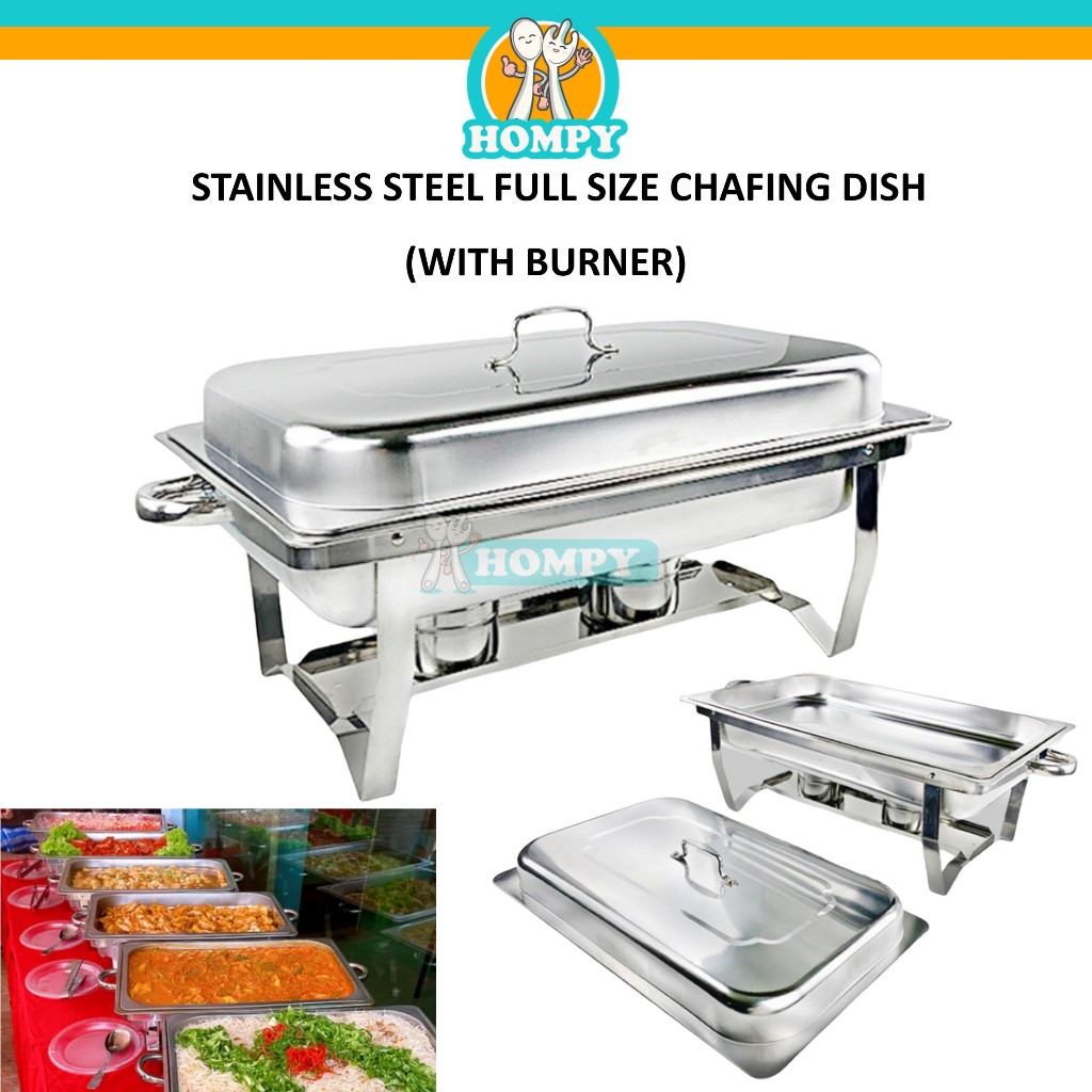 Keluli tahan karat saiz penuh Rectangular Chafing Dish/Buffet Dulang ...
