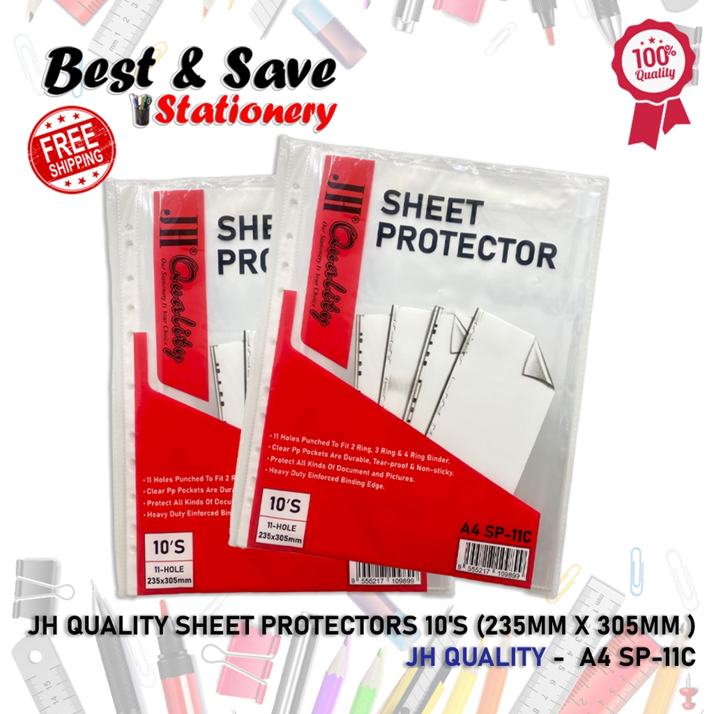 BEST SAVE 10’s JH QUALITY A4 SP-11C Clear Holder Refill Presentation ...
