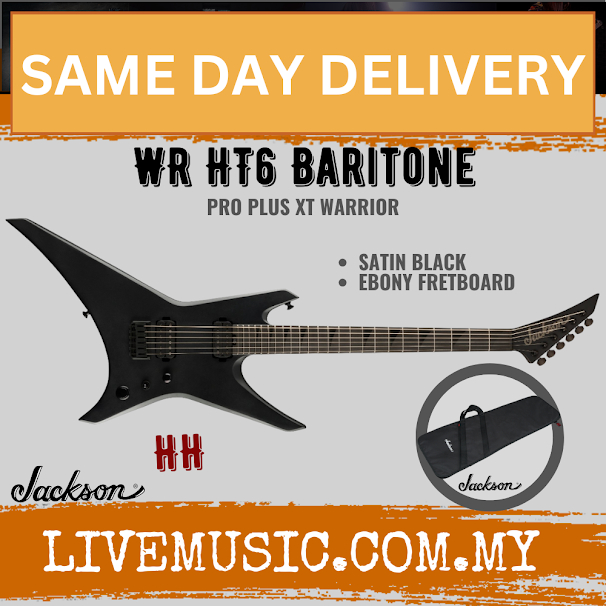Jackson Pro Plus XT Warrior WR HT6 Baritone Electric Guitar, Ebony FB ...