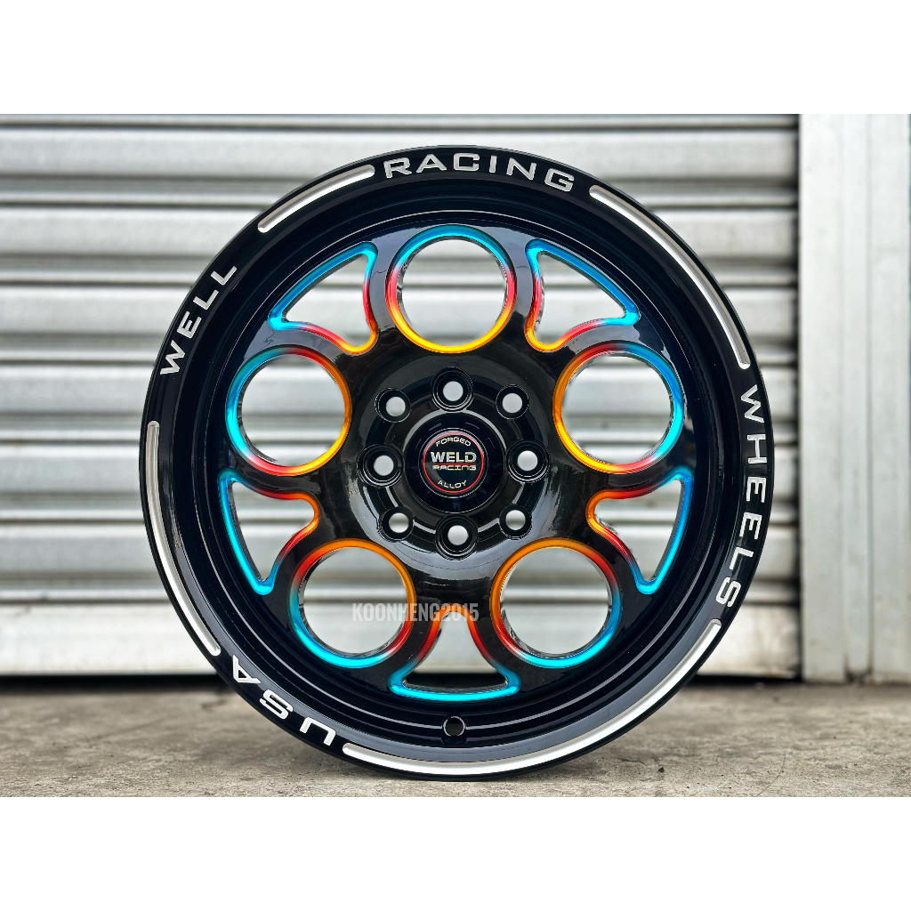 New Car Sport Rim USA WELD RACING WHEELS 15x6.5J 8x100/114.3 ET40 BLACK ...