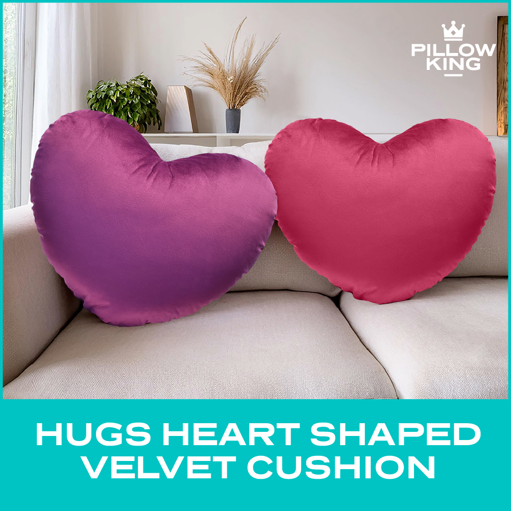 Pillow King HUGS Heart Shaped Velvet Cushion 20" | Shopee Malaysia