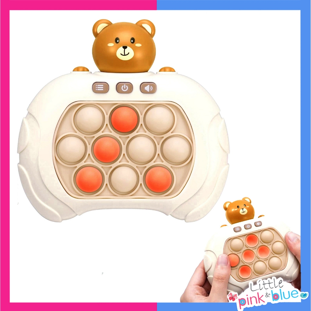 Handheld Console Game Cute Bear Toy Quick Push Game Pop Electronic ...