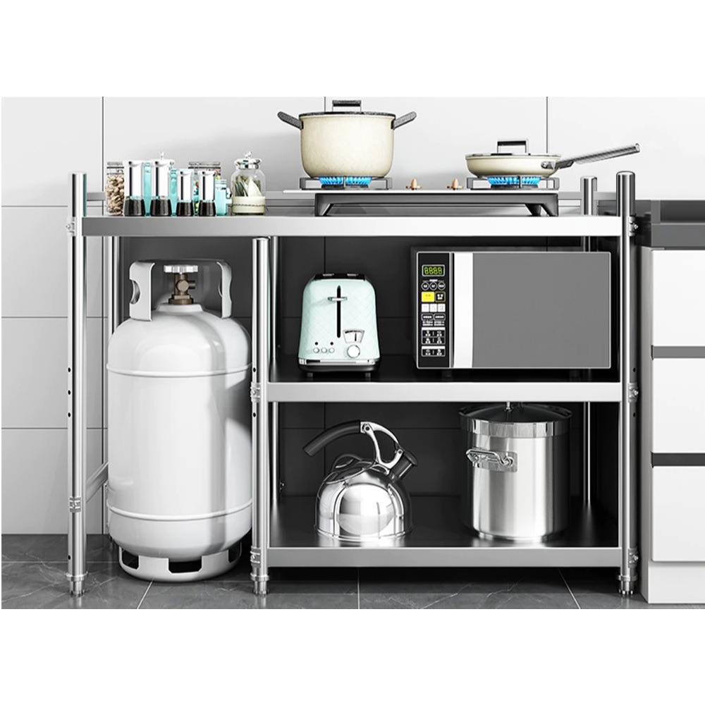 STAINLESS STEEL kitchen stove rack gas rack cooking table rak dapur rak ...