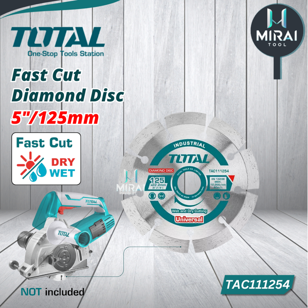 TOTAL TAC111254 Fast Cut Diamond Disc 125mm (5") | Shopee Malaysia