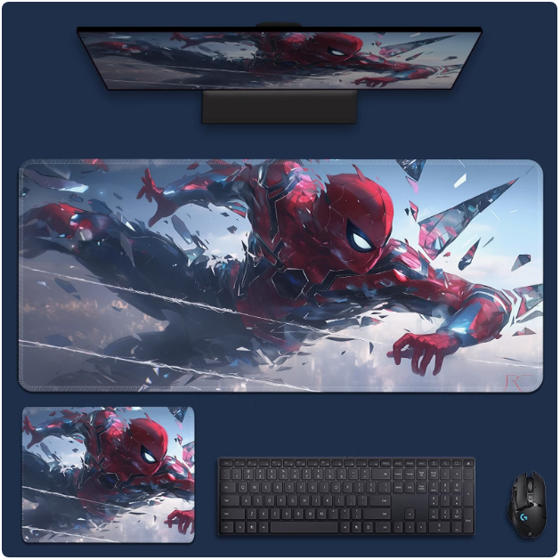 [LARGE] 80x30cm Spider-Man Spider Logo Marvel Mousepad Deskpad Anti ...