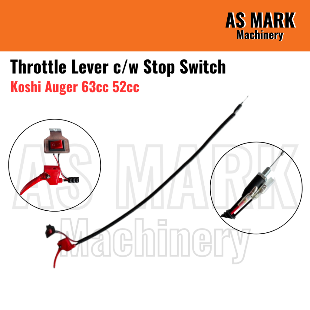 Auger Throttle Lever c/w Stop Switch Assembly Mesin Gerudi Tanah Koshi ...