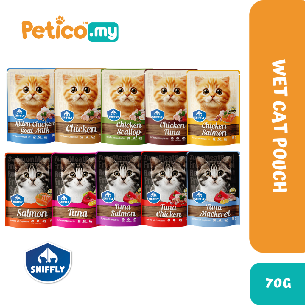 Sniffly Pouch 70g Wet Cat Food (Chicken/Salmon/Tuna) | Shopee Malaysia