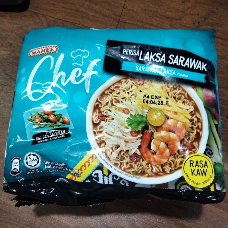 Mamee Chef Laksa Sarawak 4x90g Halal | Shopee Malaysia