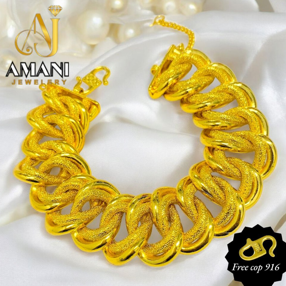 🔥Gelang Tangan COCO SAJAT COP916 💯persis emas ORI Emas Korea Emas ...