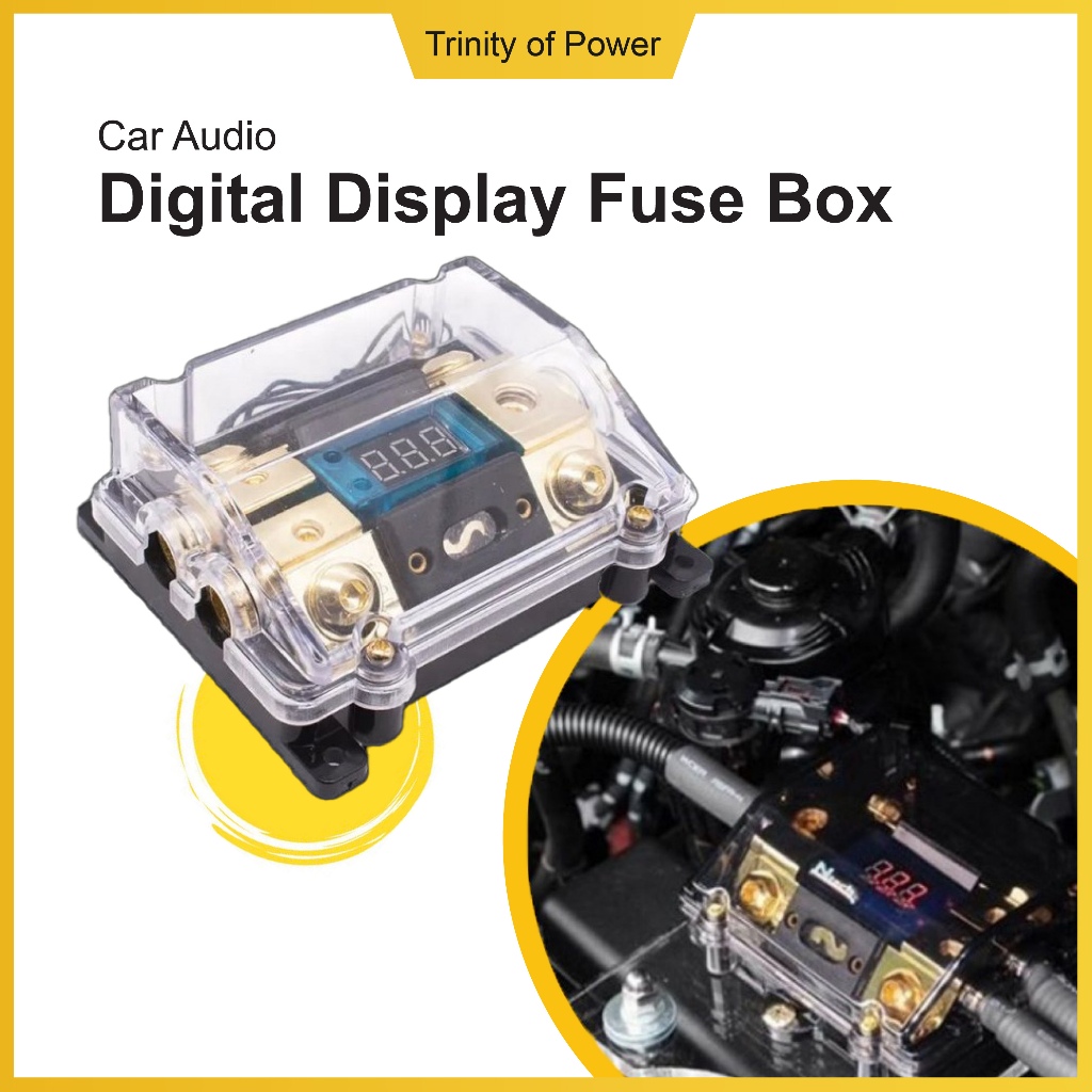 1PC Universal Digital Voltage Display Fuse Holder Car Amplifier Audio ...