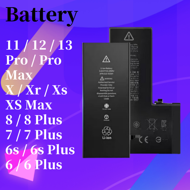 Battery Bateri Compatible for IP X XS MAX XR 11 12 13 Pro Max 6 6s 7 8 ...