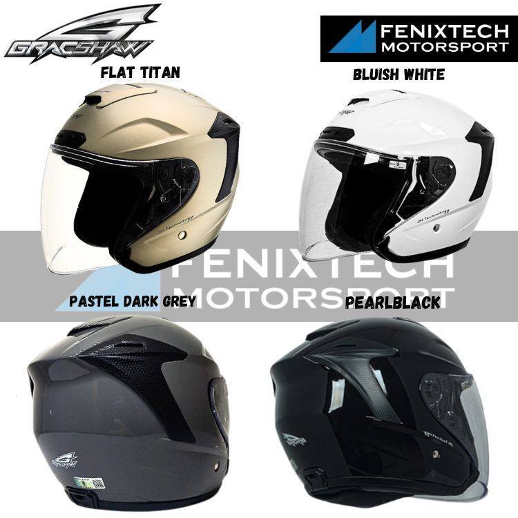 GRACSHAW G838 GAIZER PLAIN COLOUR HELMET 100% ORIGINAL | Shopee Malaysia