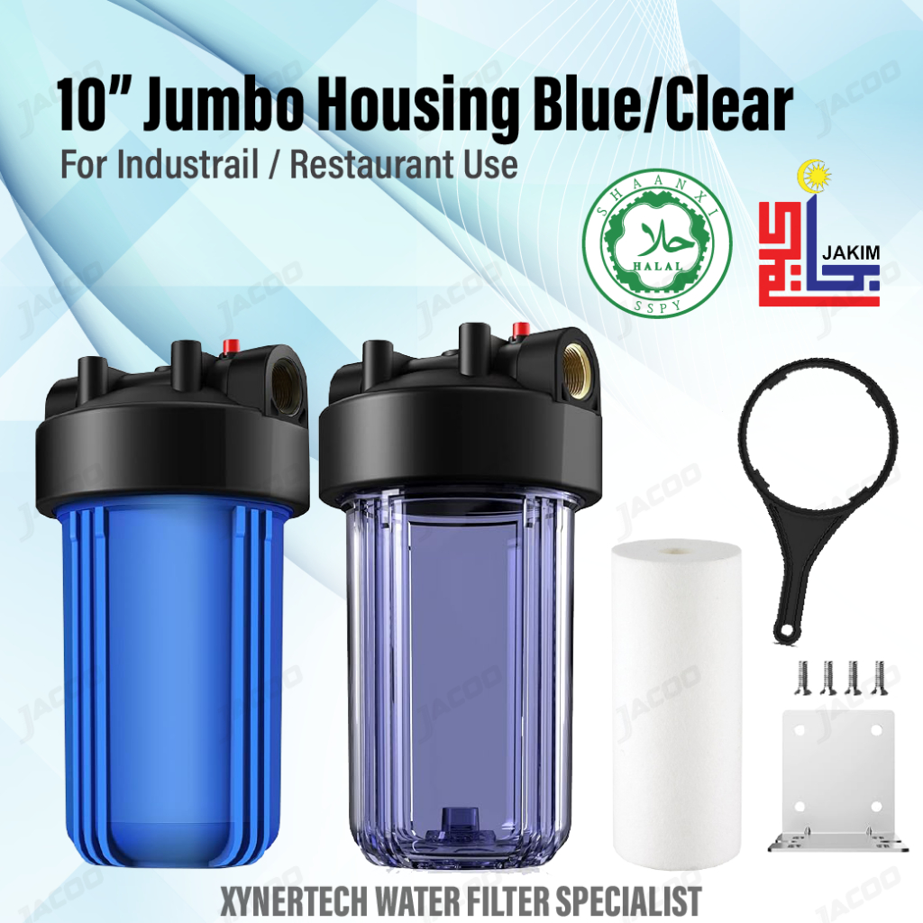 [HALAL] 10"Big Blue Housing/ Transparent Casing Water Filter 2x Larger ...