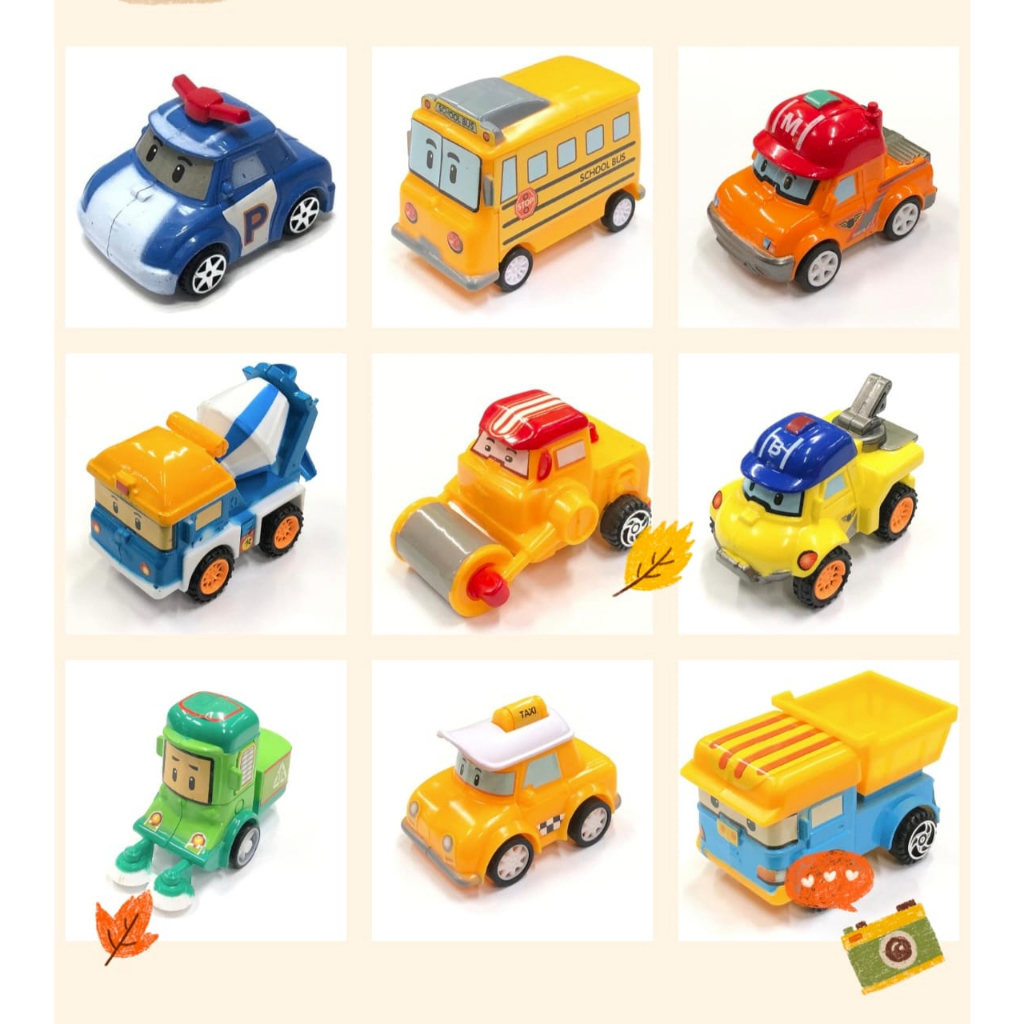 TP TOYS ROBOTCAR POLI PULL BACK FUNCTION CARS ROBOT CAR TOYS | Shopee ...