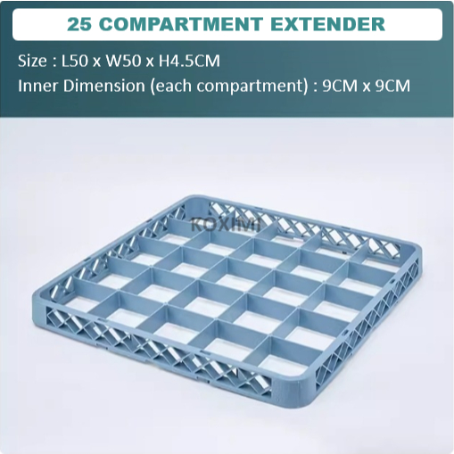 Glass Rack Extender 25 Compartments - Add Height To Existing Glass Rack ...