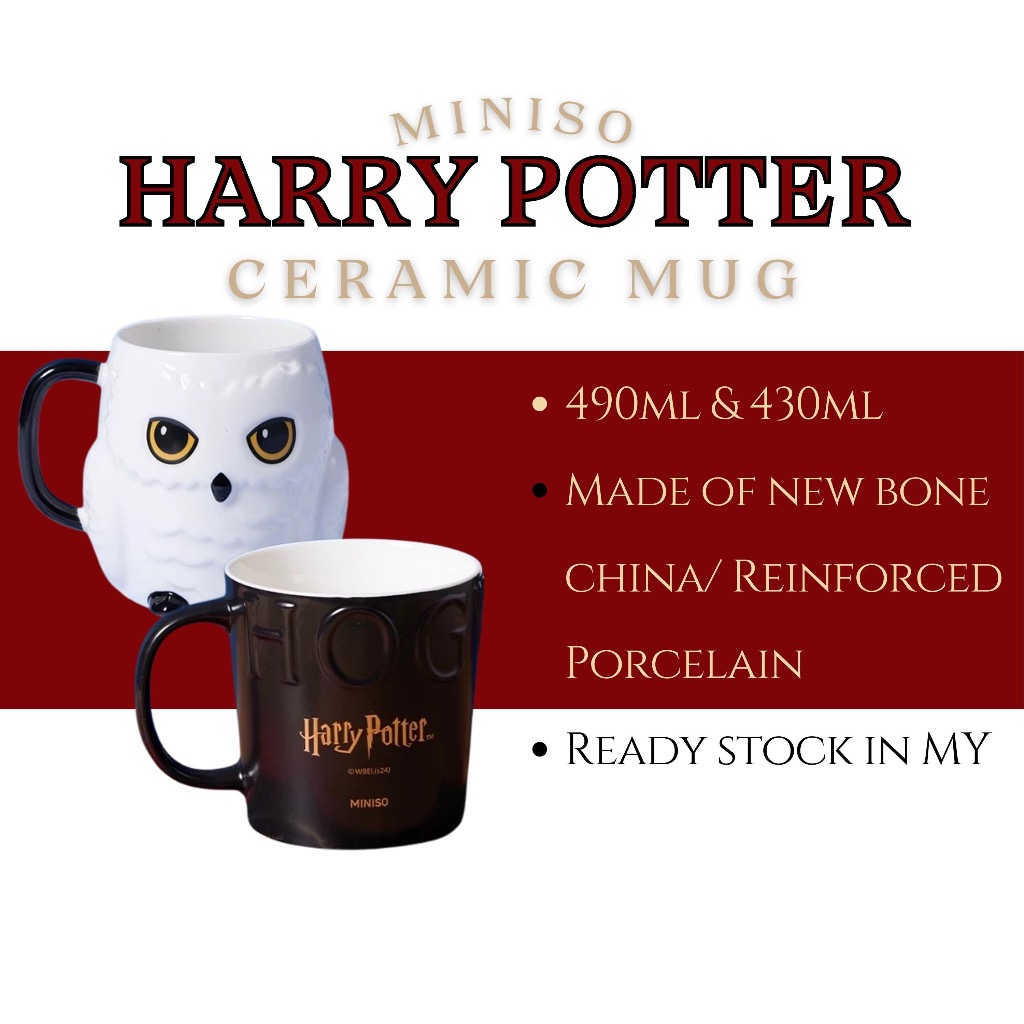 MINISO x Harry Potter Ceramic Mug Hogwarts 490ml | Shopee Malaysia