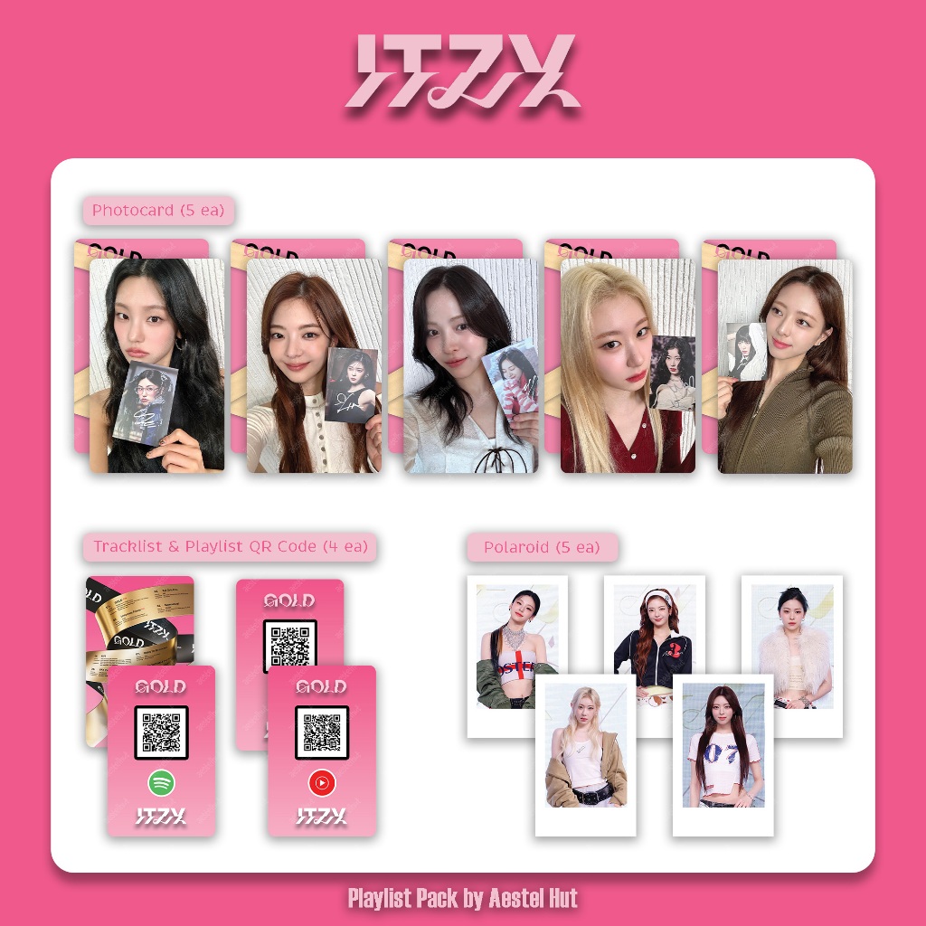 Aestel Hut - ITZY Playlist Pack 9th Mini Album Gold - Fanmade ...
