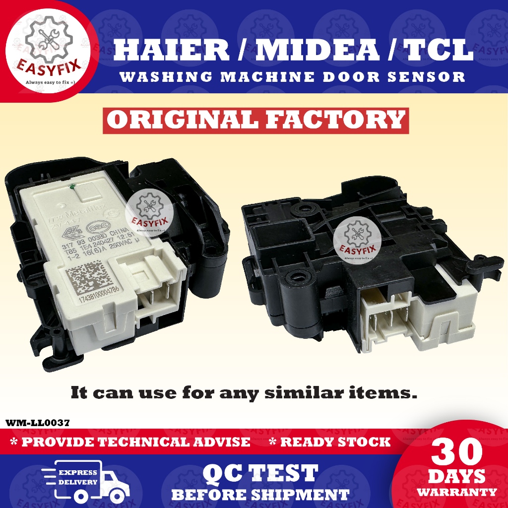 (ORIGINAL FACTORY) HAIER / MIDEA / TCL WASHING MACHINE LID LOCK DOOR ...