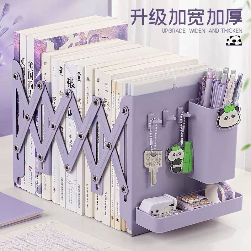 Retractable Bookends For Shelves Book Support Stand Set Adjustable ...