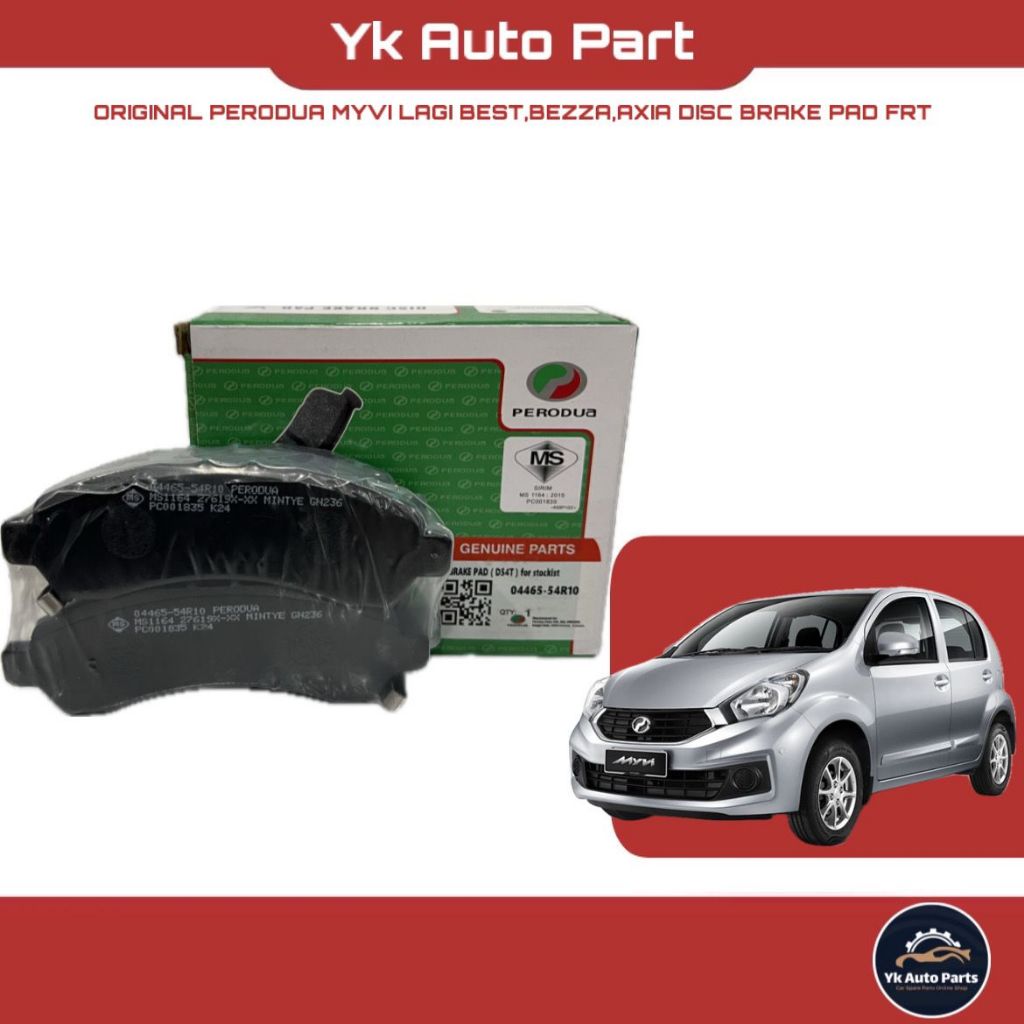 ORIGINAL PERODUA MYVI 1.5 LAGI BEST ,BEZZA,AXIA DISC BRAKE PAD FRT ...