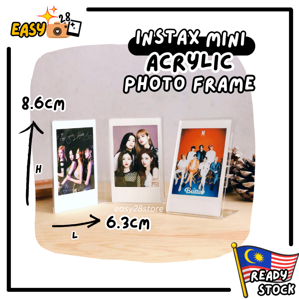 📸 Photo Frame 📸 Instax Mini Acrylic Stand KPOP Photo Card Transparent ...