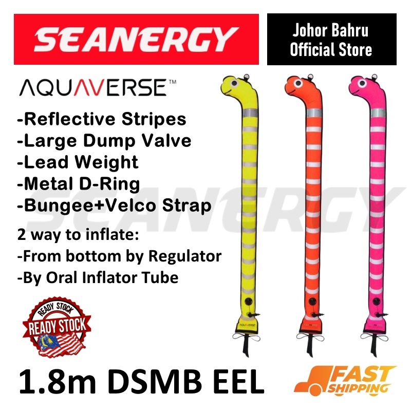 AQUAVERSE 1.8m Garden Eel DSMB SMB Surface Marker Buoy Float Signal ...