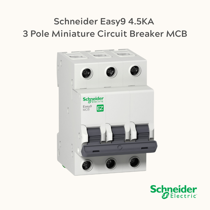 Schneider Easy9 3 Pole 4.5KA Miniature Circuit Breaker MCB 6A /10A /16A /20A /32A /40A /63A ...