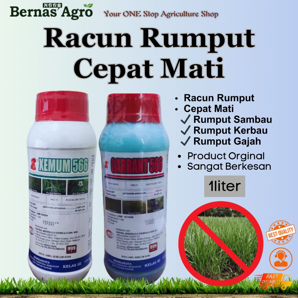 Garrant 566 Racun Rumput Cepat Mati Racun Kopi O Original Herbicide ...