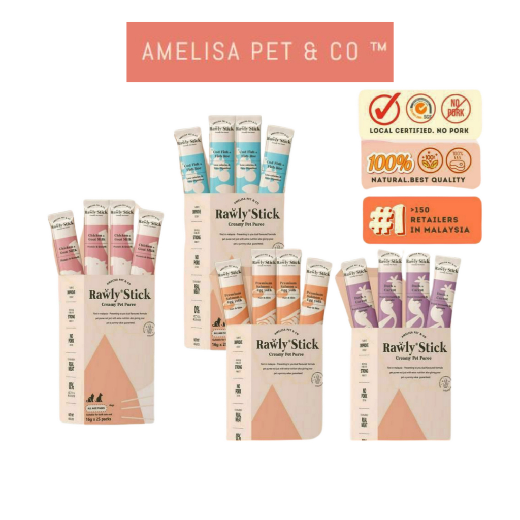 Amelisa Pet & Co Rawly Stick (1 Box : 25 Sticks)/ Makanan Basah Kucing ...