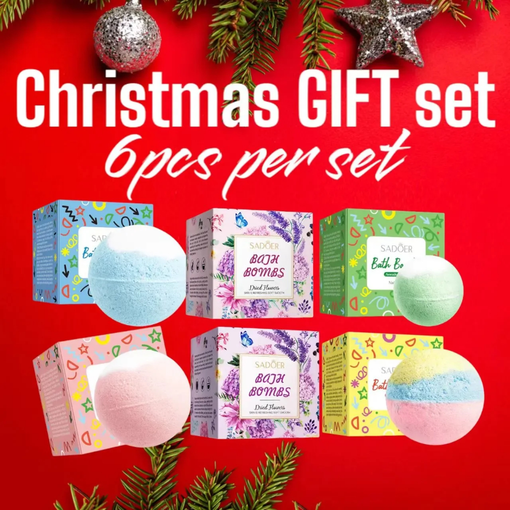 Christmas GIFT Bath Bomb 100g , ORGANIC Bathbomb GIFT SET Bombs Body ...