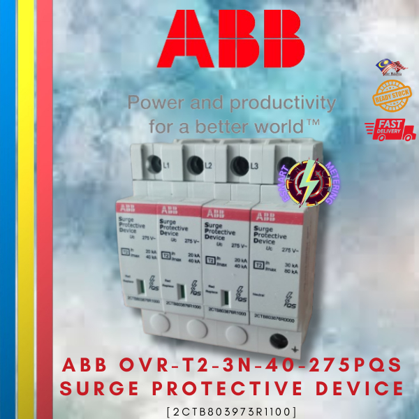 ABB OVR T2 3N-40 275 P QS SURGE PROTECTIVE DEVICE (2CTB803973R1100 ...