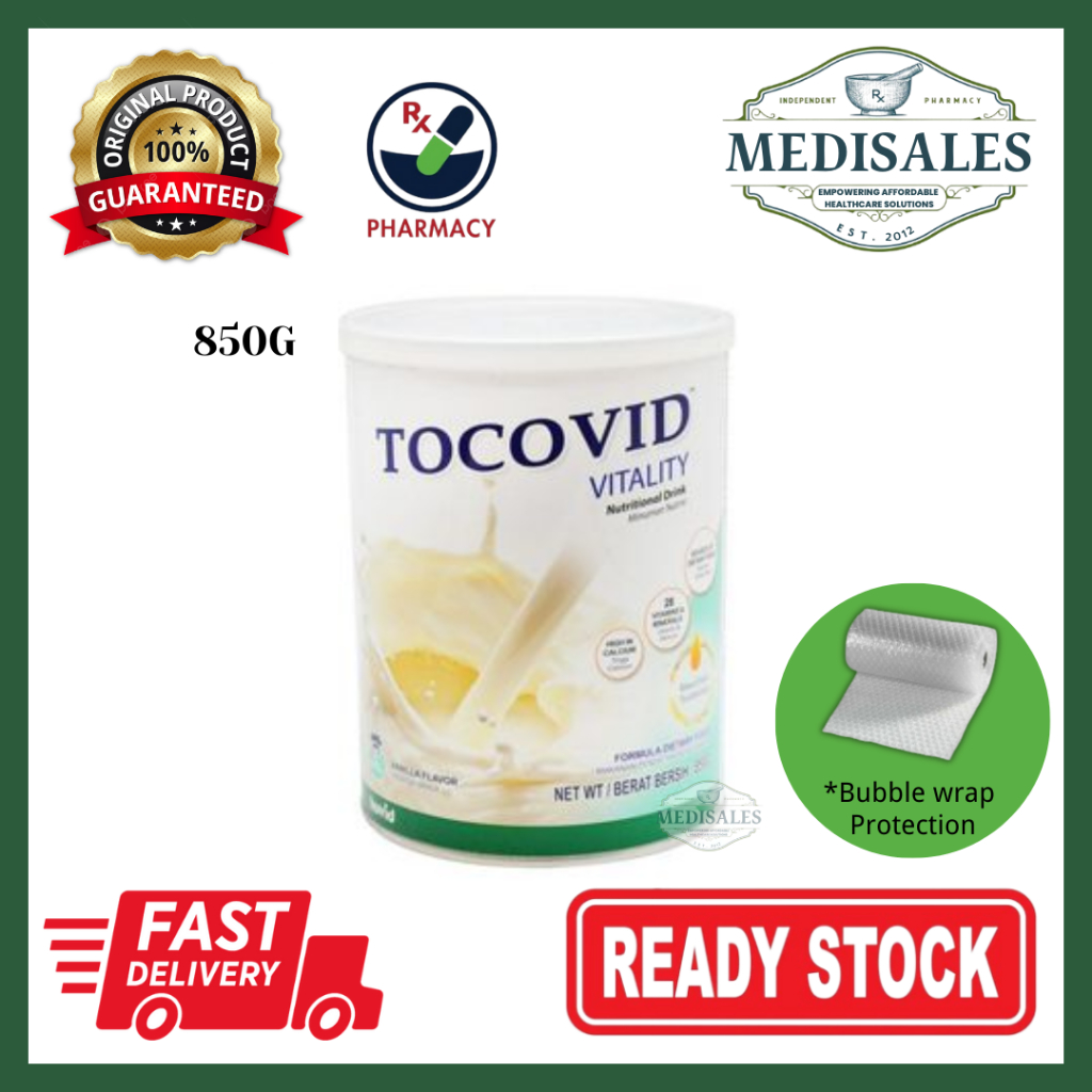 TOCOVID VITALITY NUTRITIONAL DRINK 850G VANILLA (EXP 09/2025) | Shopee ...