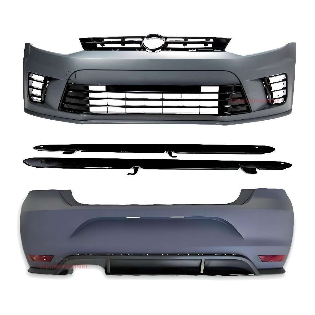 VW Polo MK5 WRC Rally Set Front Rear Bumper Skirt Grill BODYKIT Tsi use ...