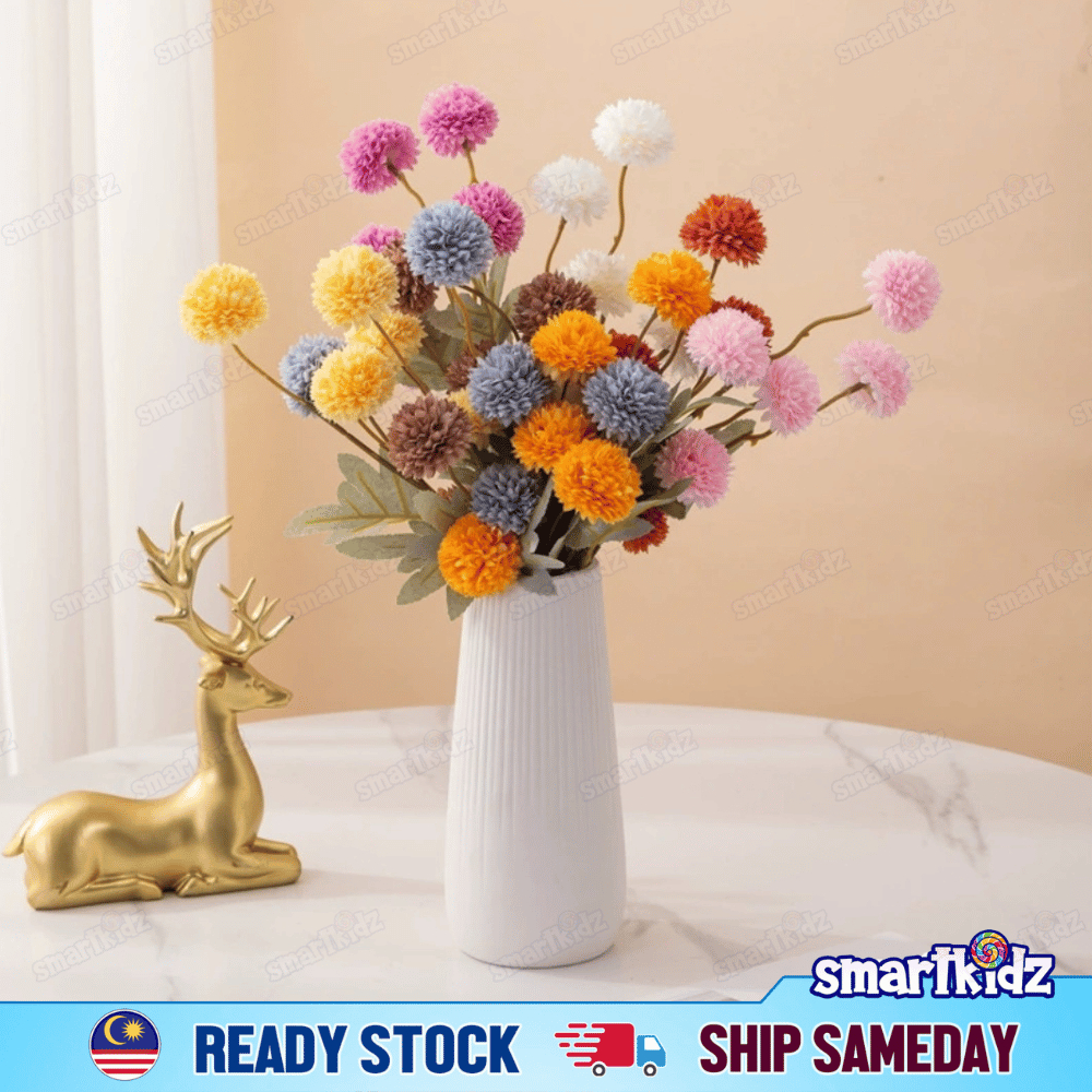 [1 Stalk] 5 Heads Dandelion Artificial Flowers - Bunga Dandelion Home ...