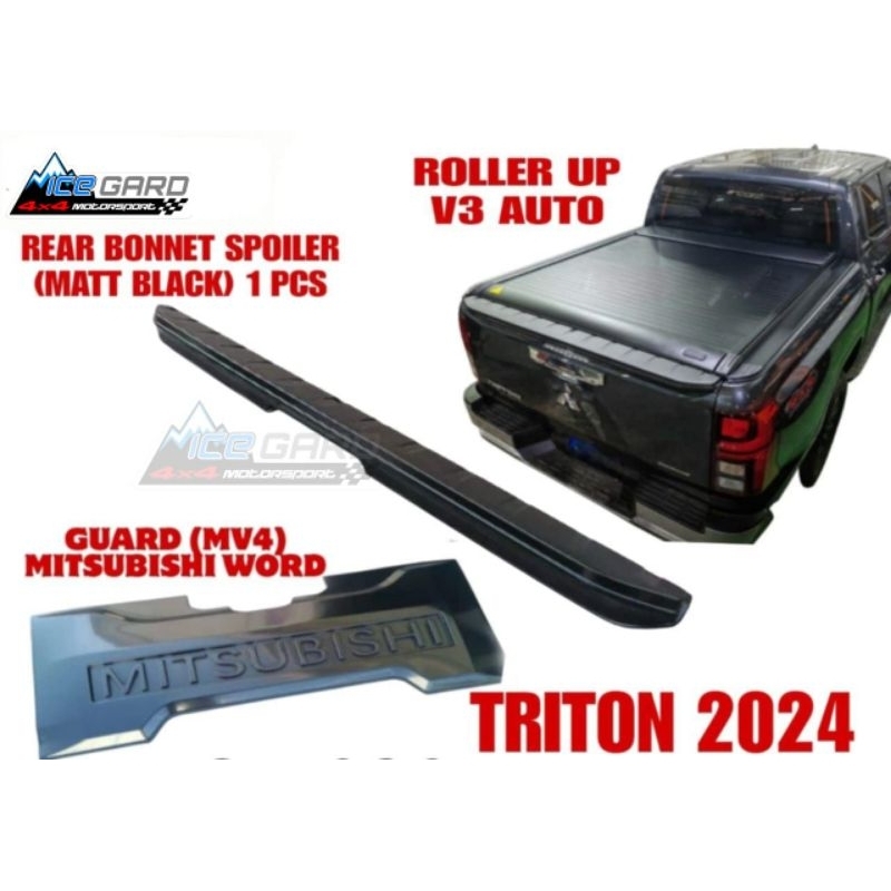 2024 MITSUBISHI TRITON REAR TAILGATE SPOILER TAILGATE COVER | Shopee ...