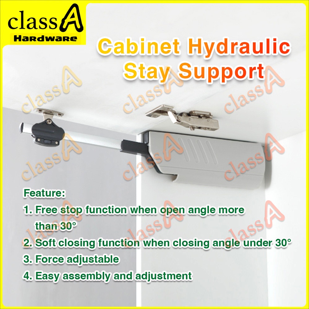 ClassAHW G127 CS127 Heavy Duty Lift Up Adjustable Free Stop Kitchen Cabinet Door Stay | Shopee ...