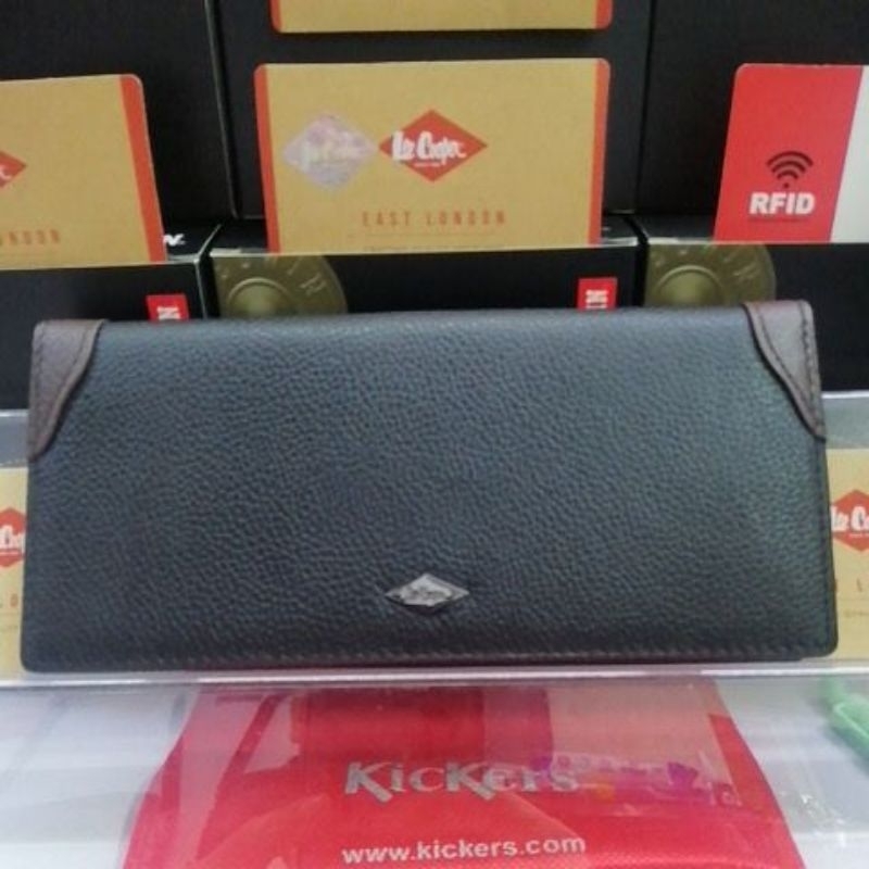 Lee Cooper ORIGINAL RFID GENUINE LEATHER EXTRA LONG WALLET17Compartmet ...