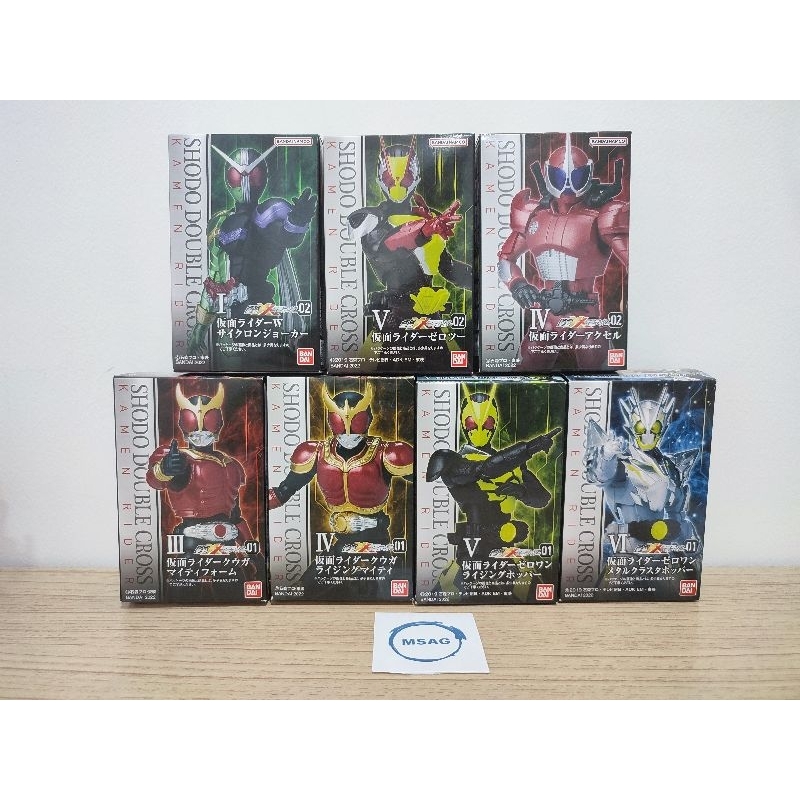 Bandai Shodo XX 01 02 Kamen Rider Kuuga Zero One Metal Cluster Hopper W ...