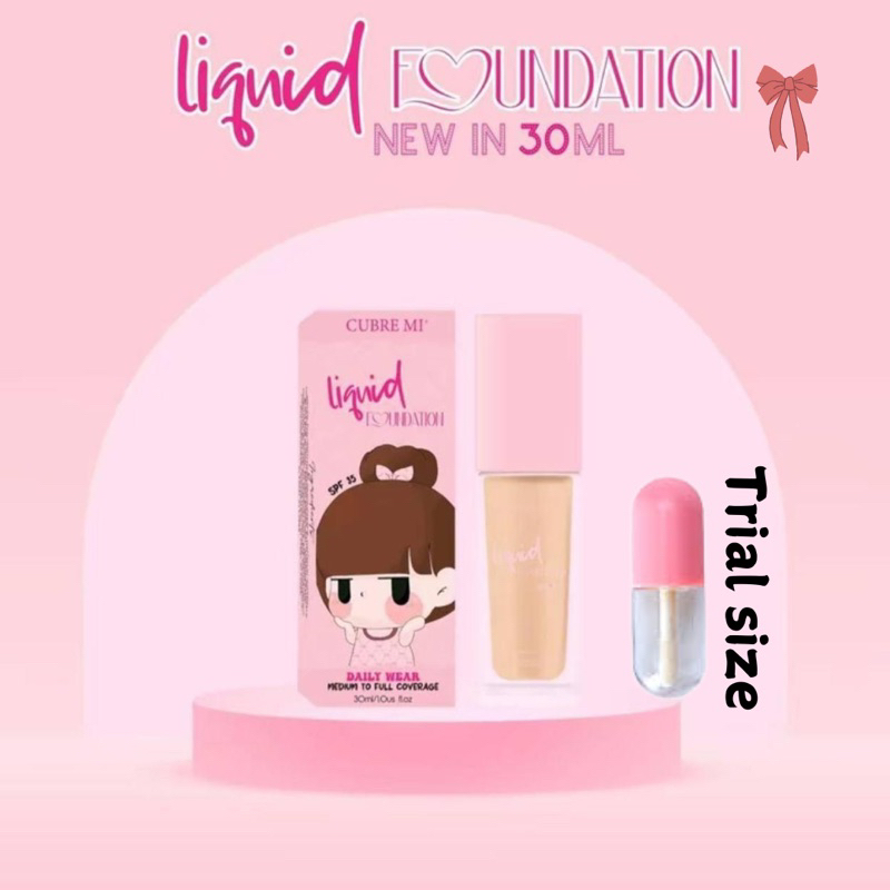 Cubremi foundation trial size in code Light | Shopee Malaysia