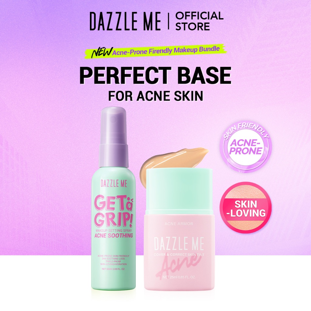 Acne-prone Firendly Makeup Bundle DAZZLE ME Acne Armor Skin Tint ...