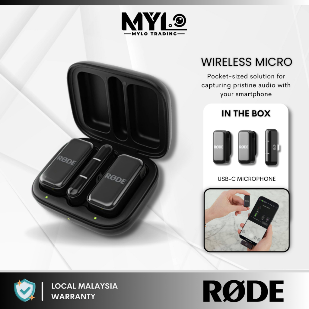 【NEW LAUNCH】Rode Wireless Micro Ultra-compact Wireless Microphone For Smartphone USB-C ...