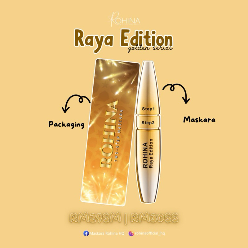 ROHINA MASCARA GOLD EDITION 2024 Rohina maskara 2 step Raya edition ...