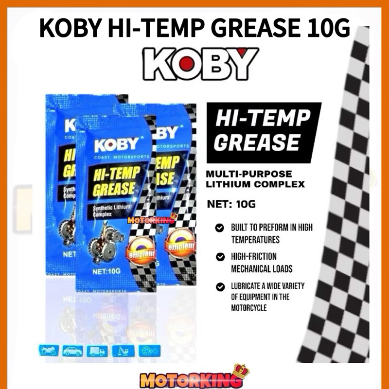 KOBY GREASE HI-TEMP 10G GREASE MINYAK GREASE BUTTER BEARING GREASE ...
