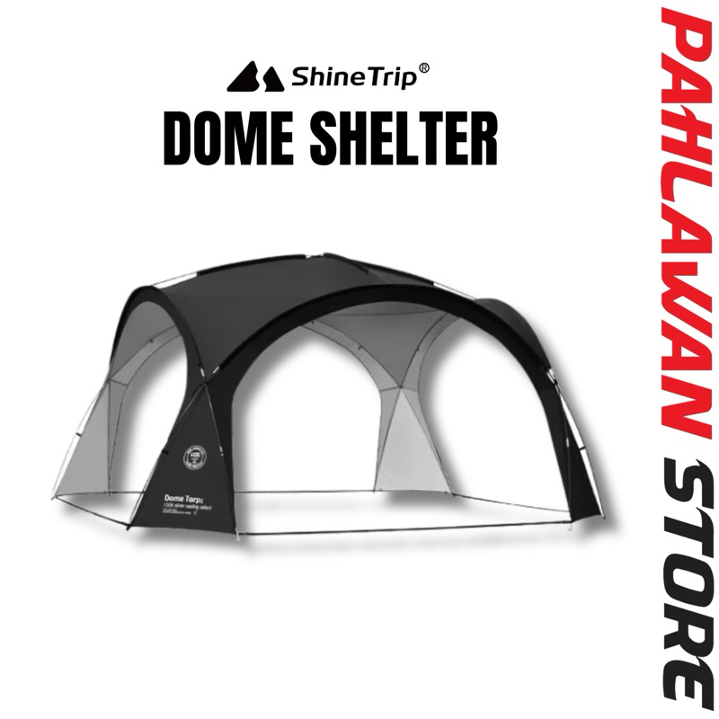 Shinetrip Dome Shelter PU3000mm Dome Tarp A470-H00 with Door Cloth Door ...
