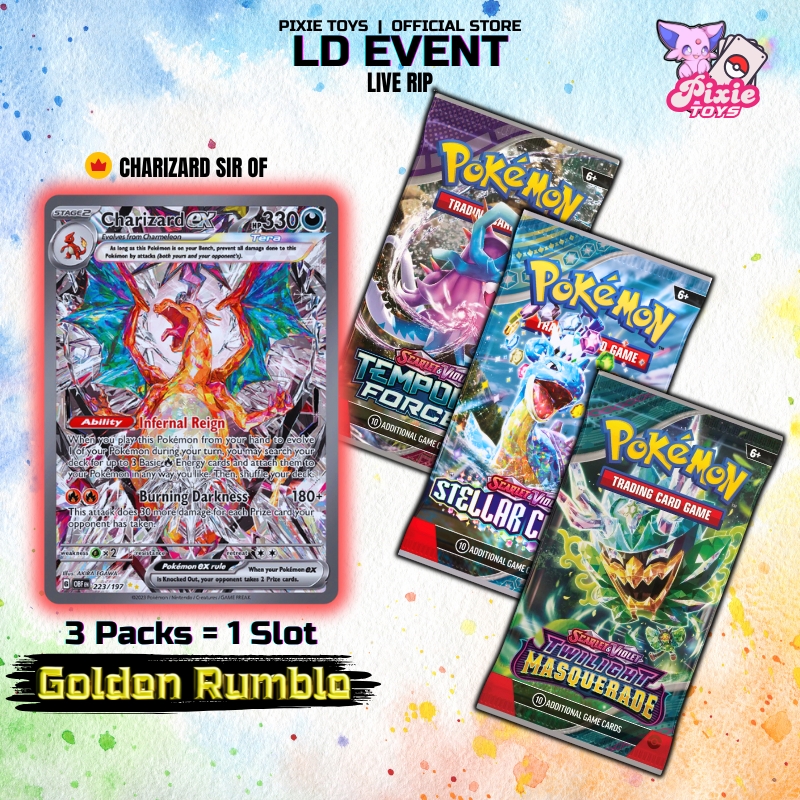 3 PACKS RUMBLE Pokemon TCG ⭐LD EVENT (3 Packs = 1 Slot) | Shopee Malaysia
