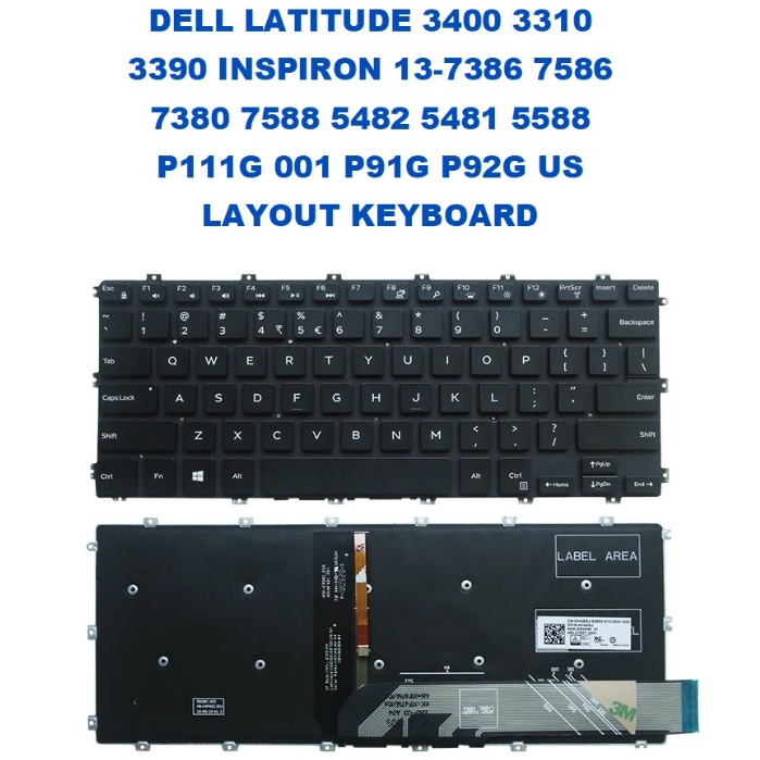 DELL LATITUDE 3400 3310 3390 INSPIRON 13-7386 7586 7380 7588 5482 5481 ...