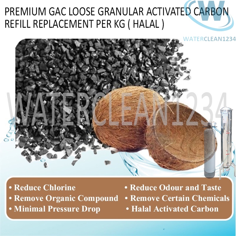 [ PER KG ] *HALAL* Premium GAC Loose Granular Activated Carbon ...