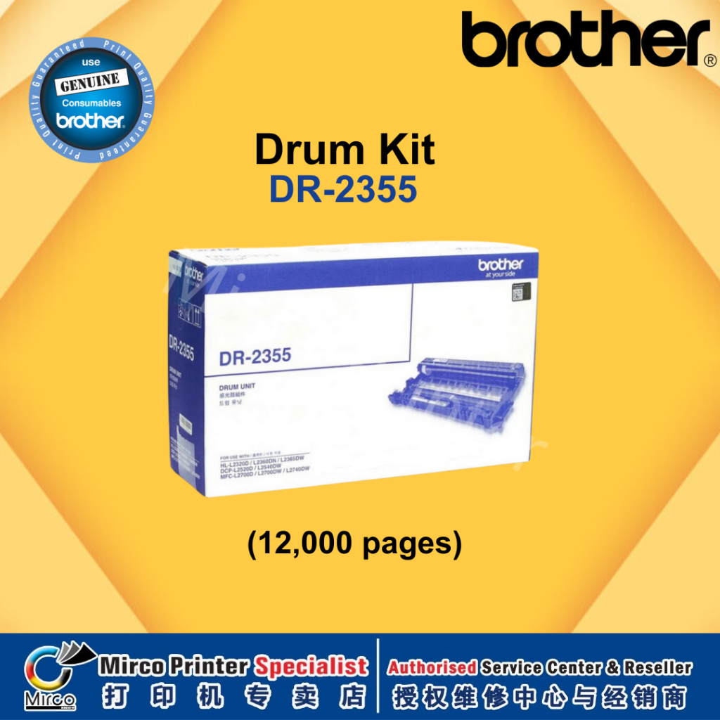 Brother Original DR-2355 Drum Kit (HL-L2320D/MFC-L2700D/HL-L2360DN/HL ...